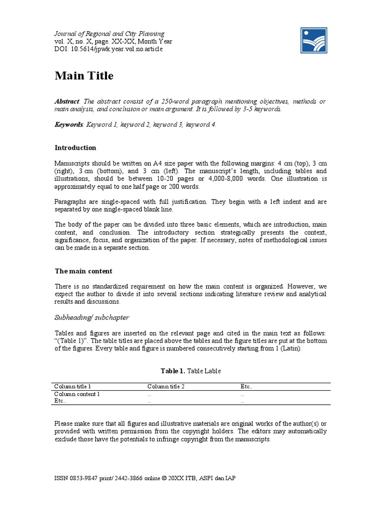 JRCP Template Submission | PDF | Paragraph | Written Communication