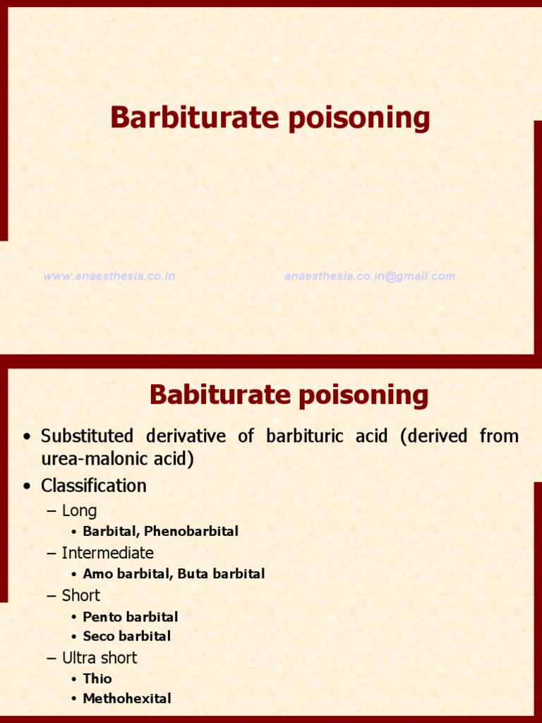 Barbiturate Poisioning | PDF | Urine | Medicine