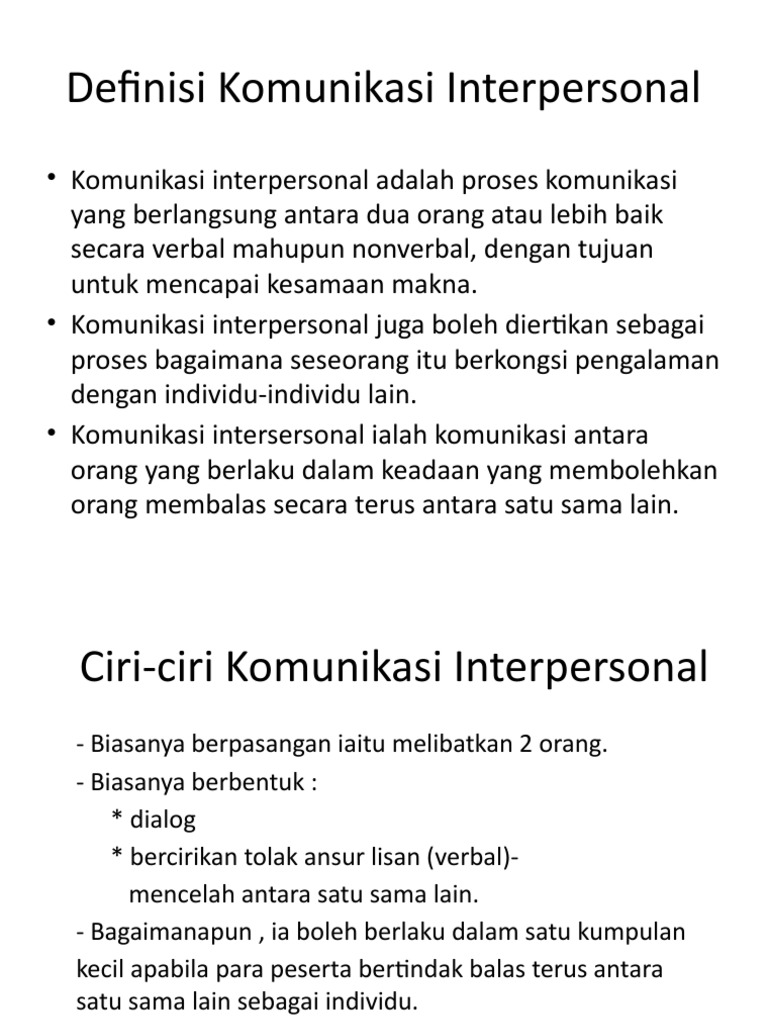 Maksud Interpersonal Dan Intrapersonal | PDF