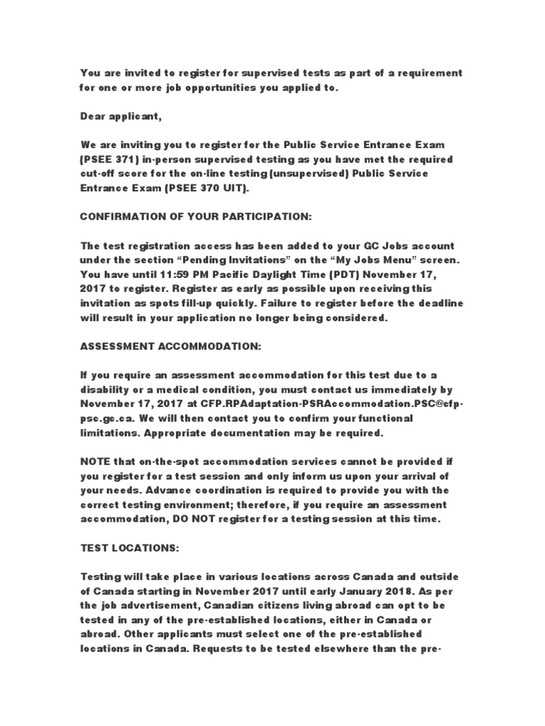 Supervised Public Service Entrance Exam | PDF | Identity Document ...