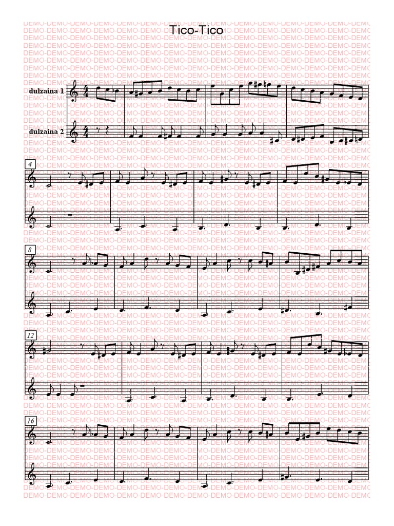 Partitura Tico - Tico PDF | PDF