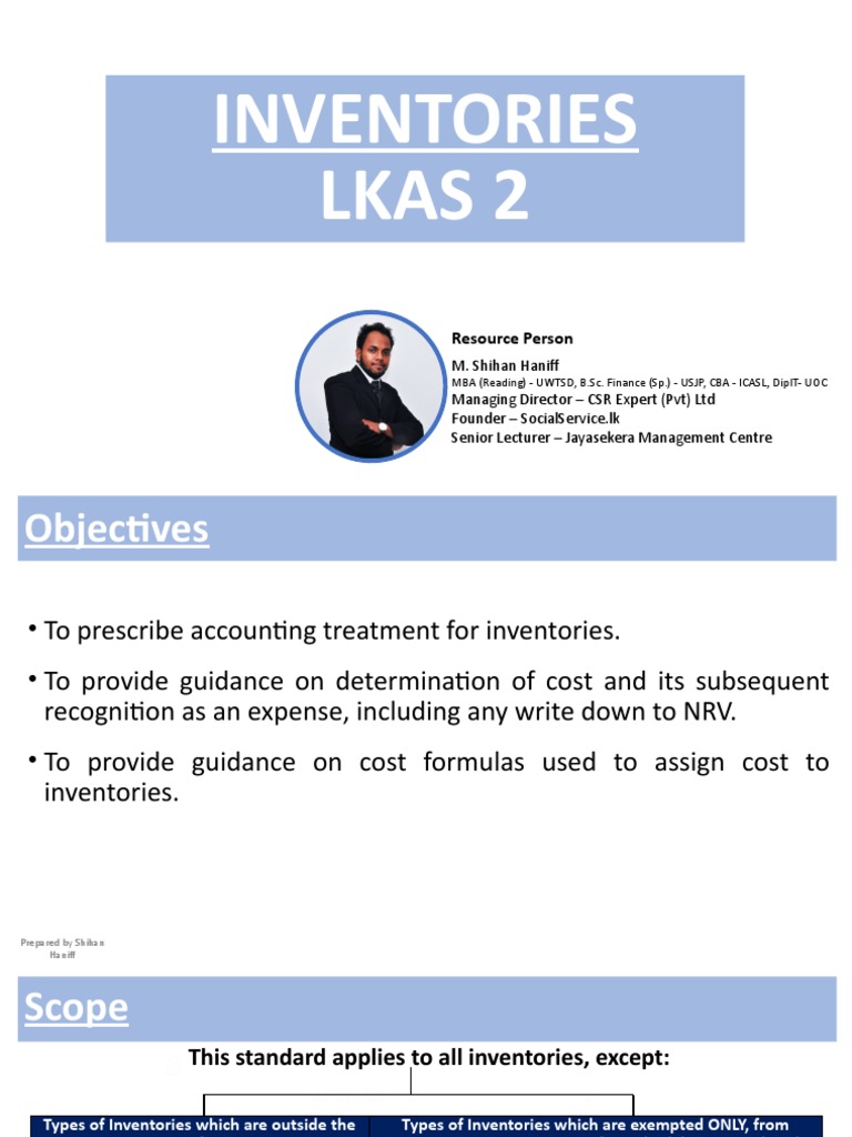 LKAS 2 / IAS 2 - Inventories | PDF | Inventory | Cost Of Goods Sold