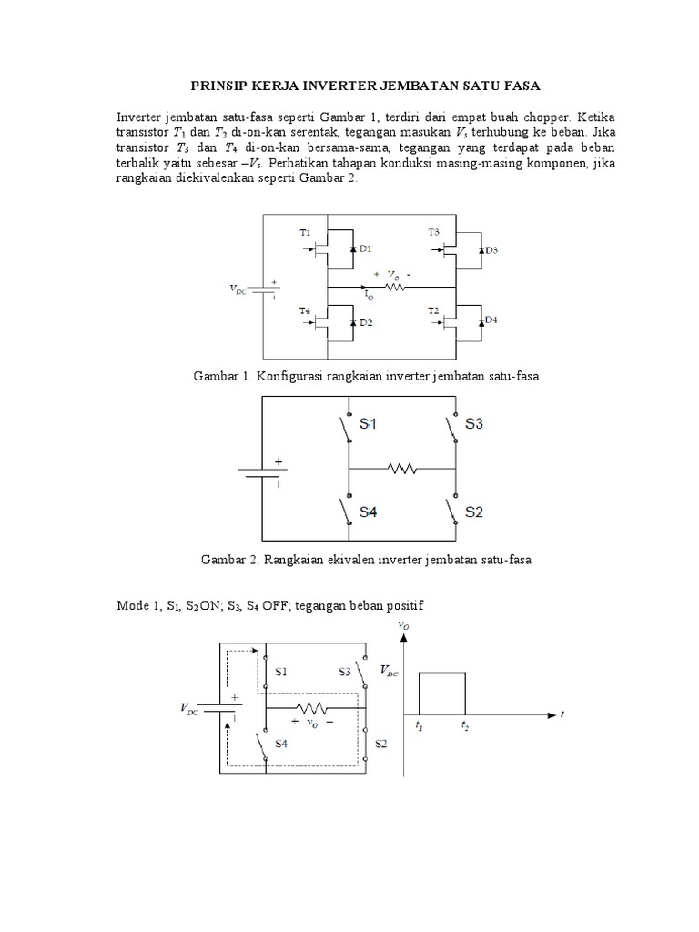 Prinsip Kerja Inverter Jembatan | PDF