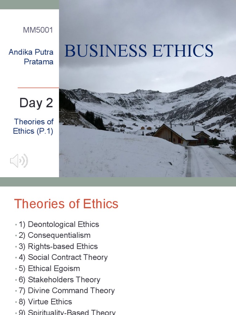 Theories of Ethics PDF | PDF | Stakeholder (Corporate) | Business Ethics
