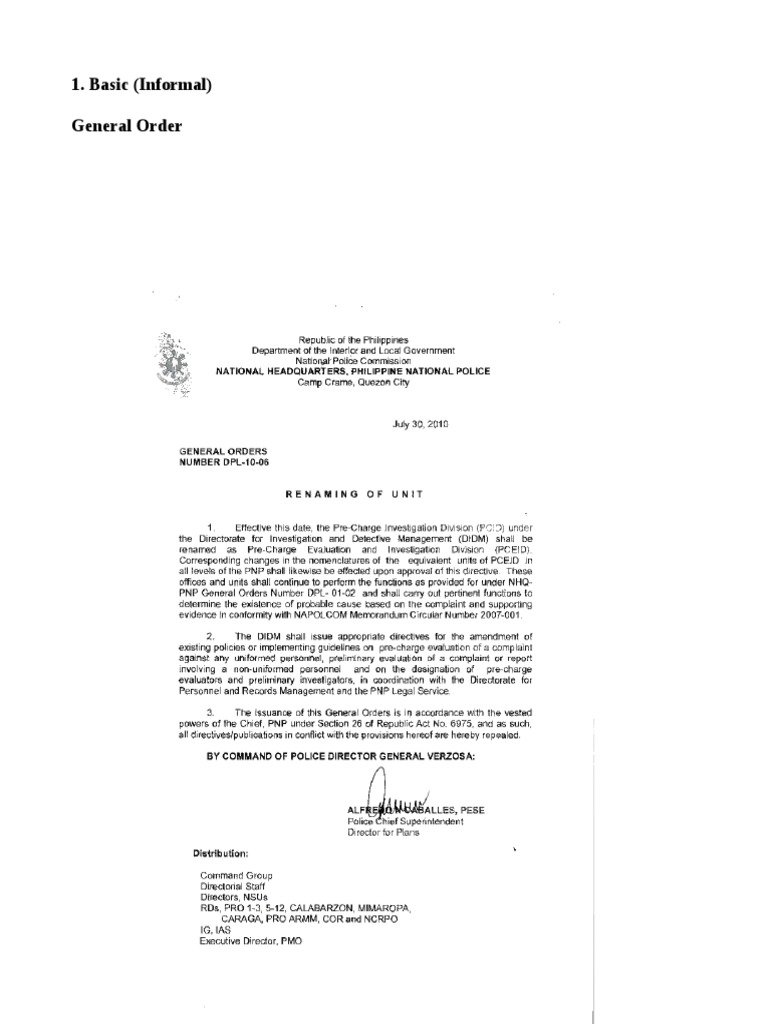 CDI General Types of Police Report - Doc - 1 | PDF