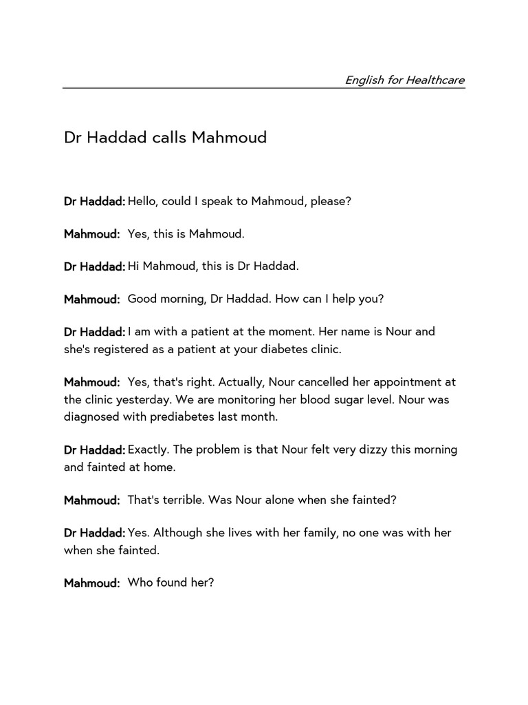 DR Haddad and Mahmoud | PDF | Medical Record | Medical Specialties