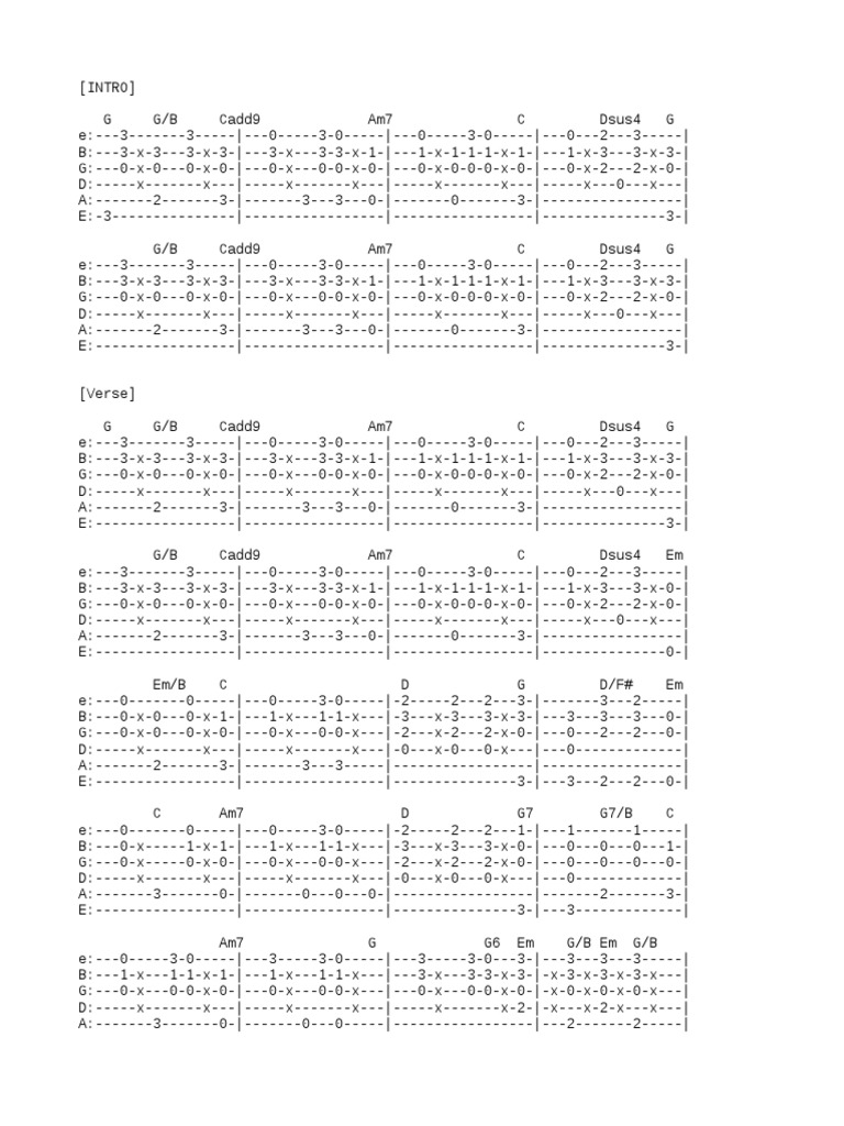 More Than Words Guitar Tabs | PDF | Musical Forms | Songs