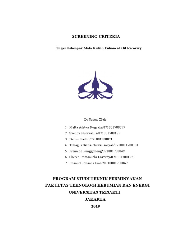 EOR Screening Criteria | PDF