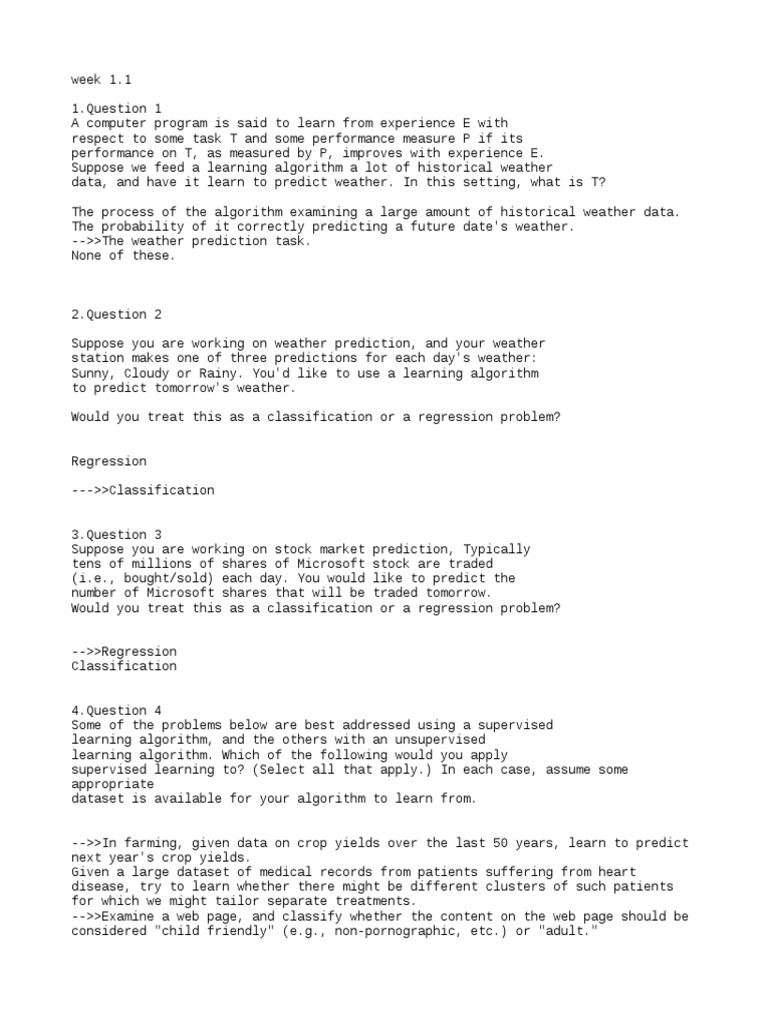 Ml Coursera Assignments Pdf Machine Learning Statistical