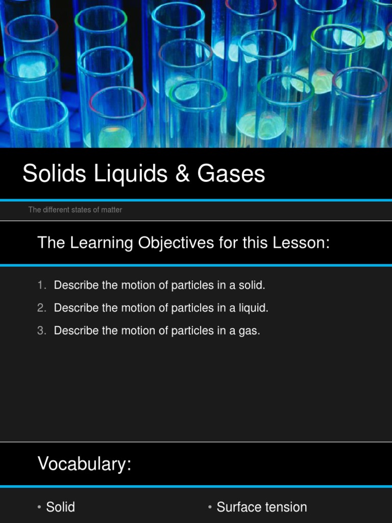 Solids Liquids & Gases PDF | PDF | Liquids | Solid