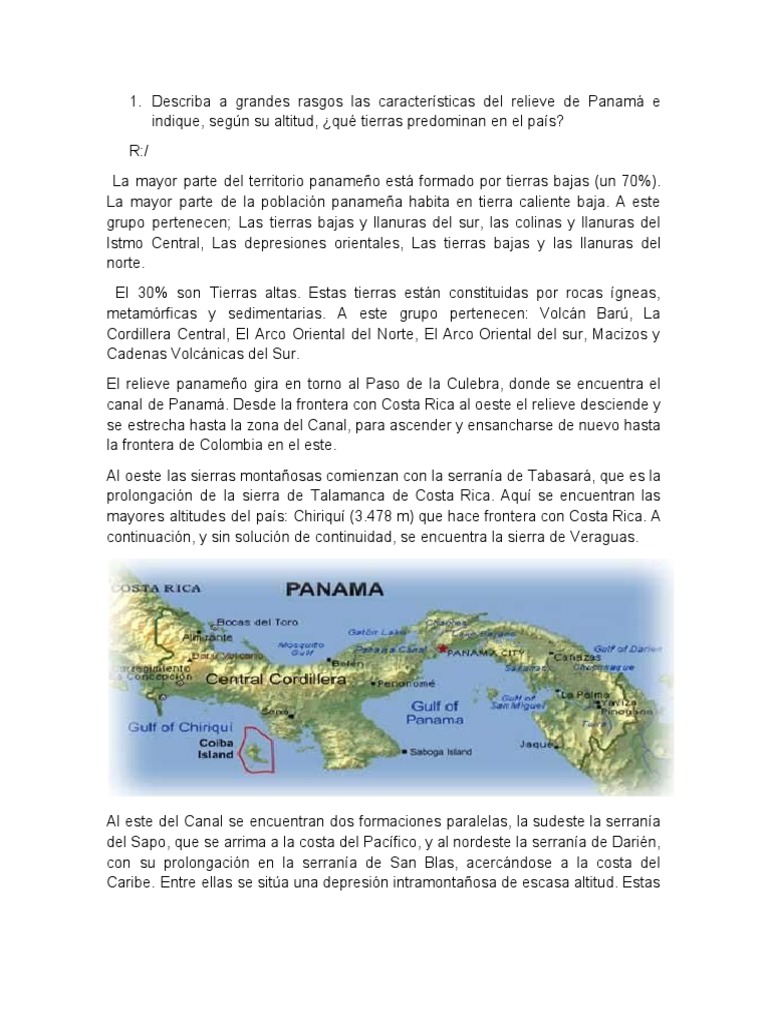 Relieve | PDF | Panamá | Clima