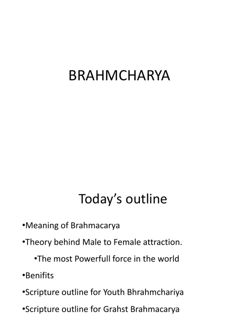 The power of attraction and benefits of Brahmacharya | PDF | Semen