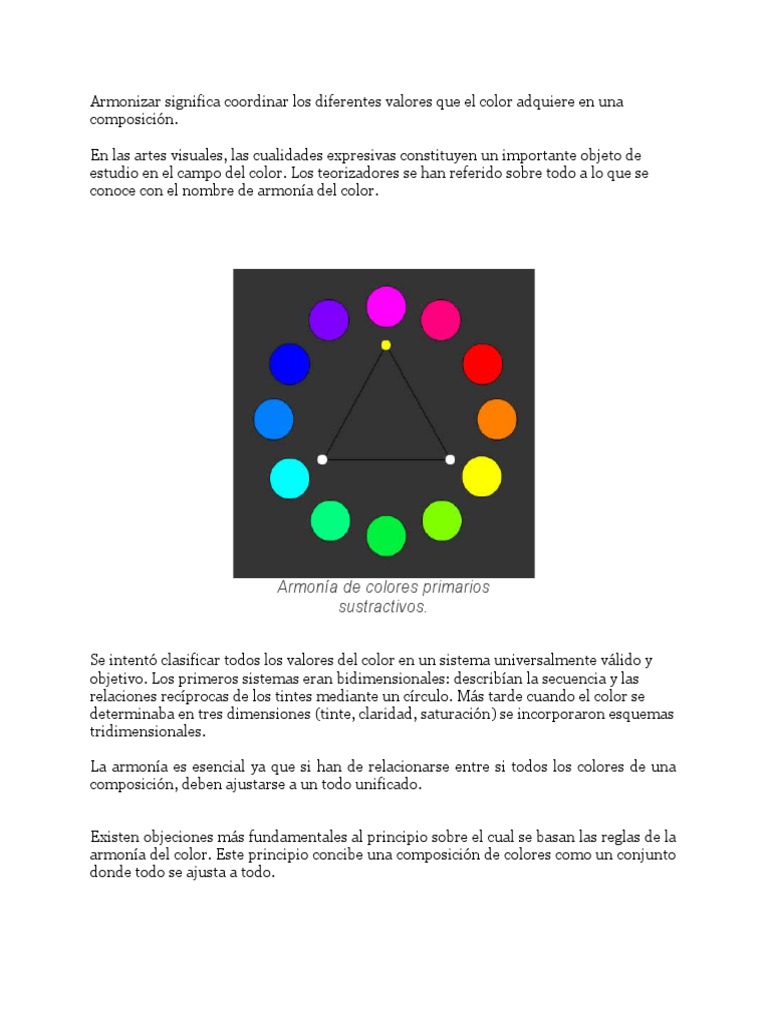 Armonía Cromática en Composición Visual | PDF
