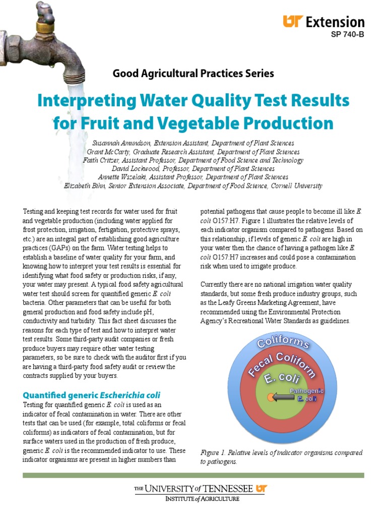 Interpreting Water Quality Test Results | PDF | Water Pollution ...