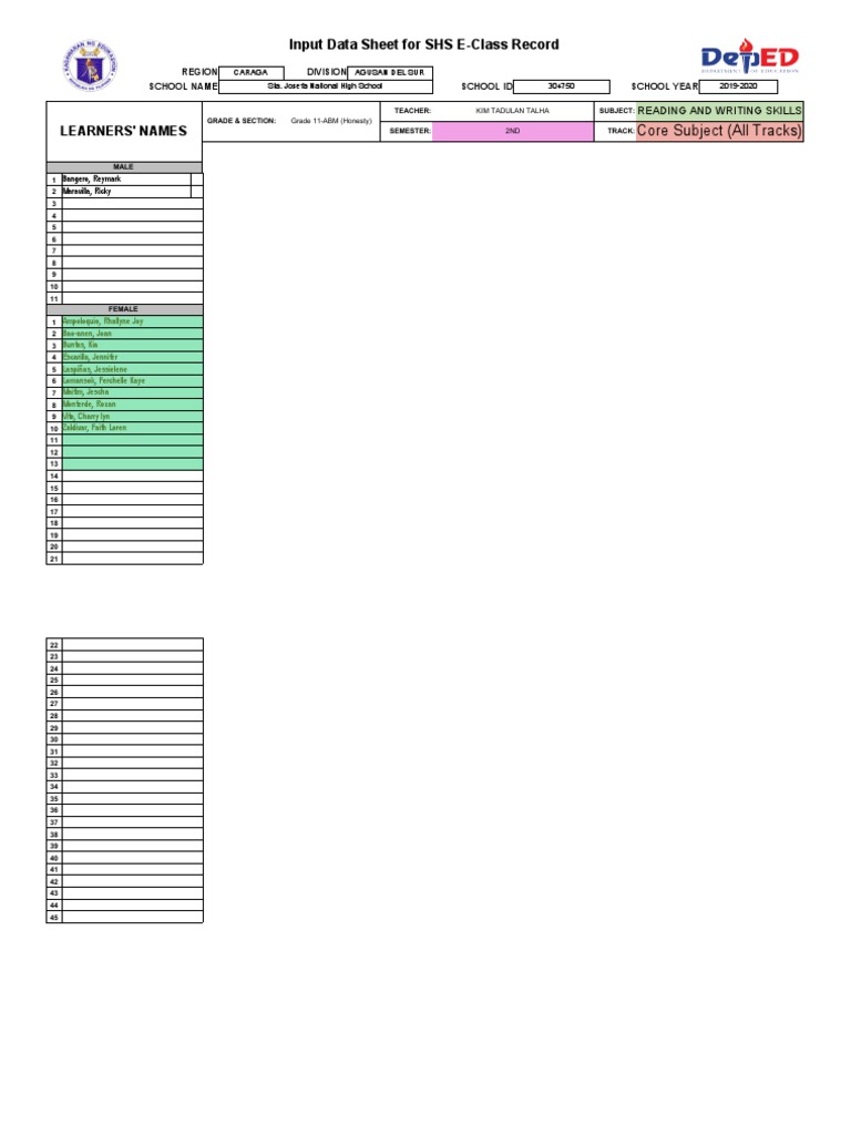 ABM - Reading & Writing | PDF | Behavior Modification | Learning