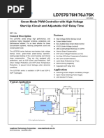LD7575 PWM Controller Overview | PDF | Mosfet | Field Effect Transistor