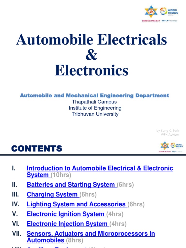 Automobile Electricals and Electronics | PDF | Ignition System ...
