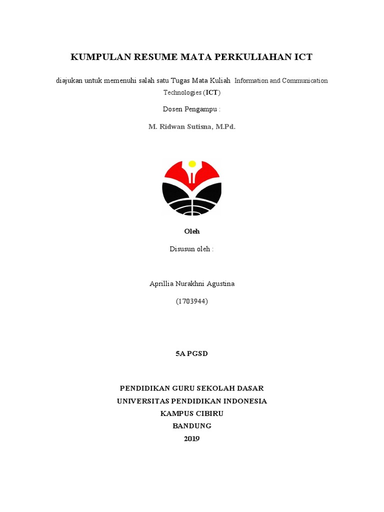 Resume Mata Kuliah ICT 2019 | PDF