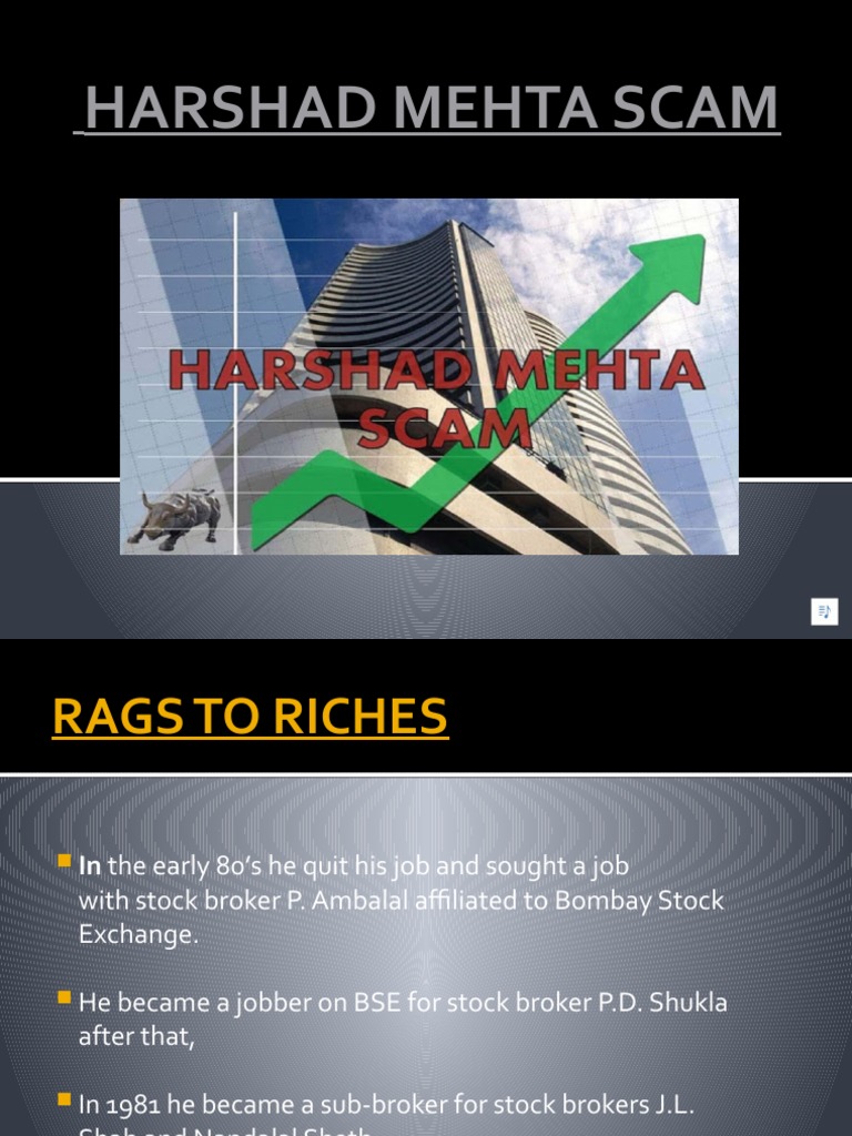 Harshad Mehta Scam | PDF | Financial Services | Financial Markets