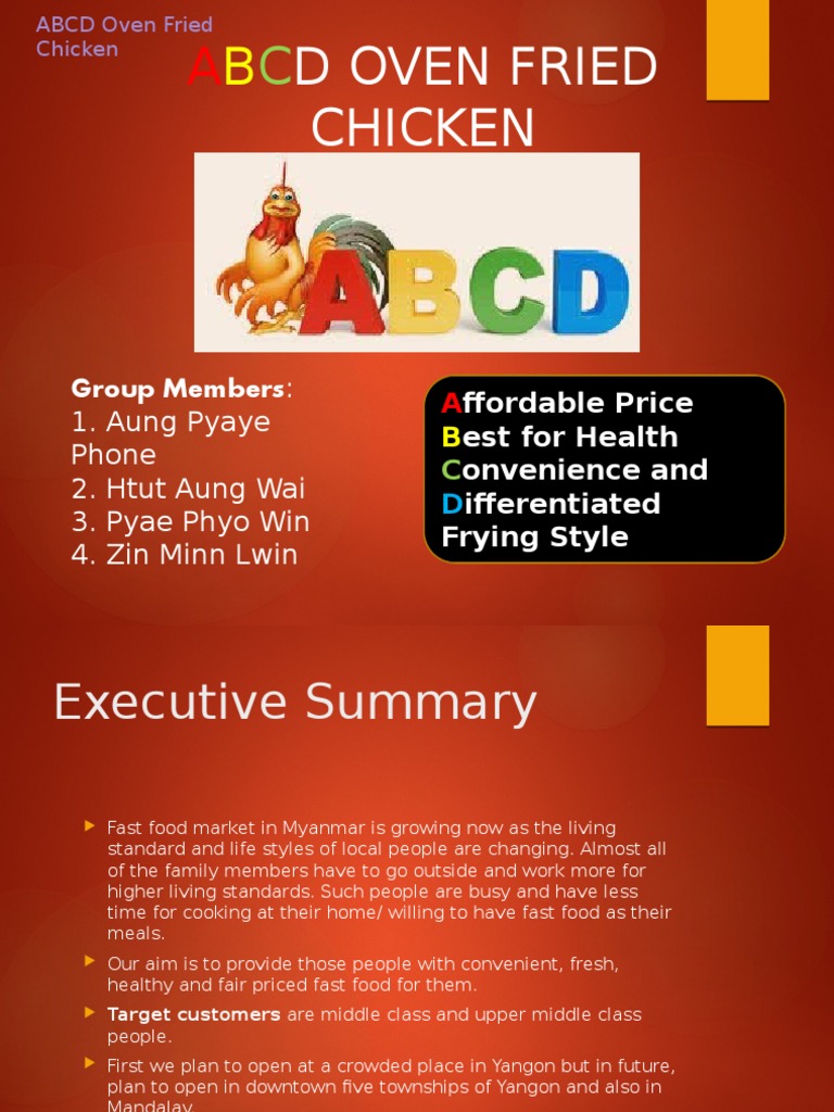 ABCD Oven Fried Chicken | PDF | Fast Food | Restaurants