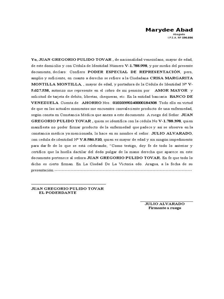 Autorizacion Firmante A Ruego | PDF