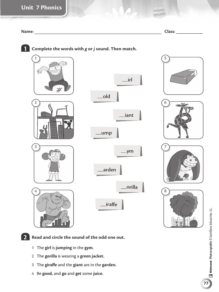 Wonder 3 Unit 7 Phonics PDF | PDF