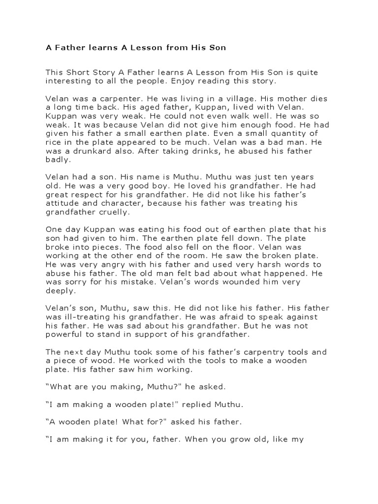 A Father Learns A Lesson From His Son | PDF