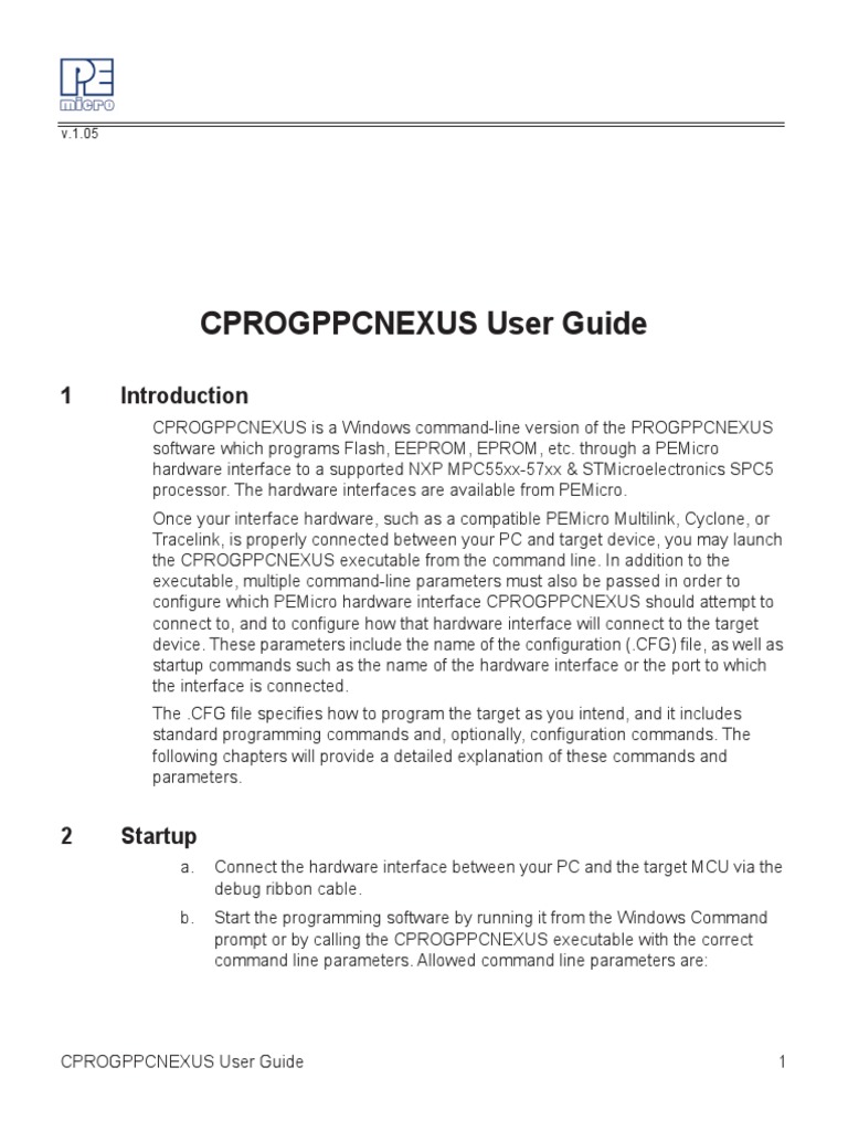 CPROGPPCNEXUS User Guide PDF | PDF | Command Line Interface | Computer File