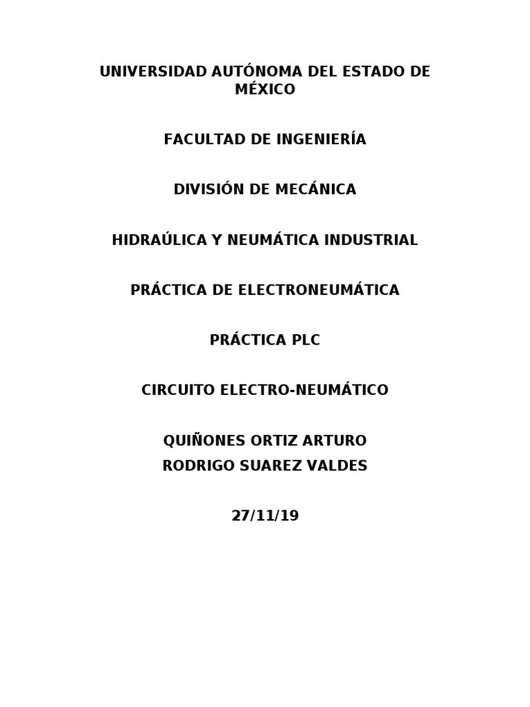 Practica PLC | PDF | Controlador lógico programable | Relé