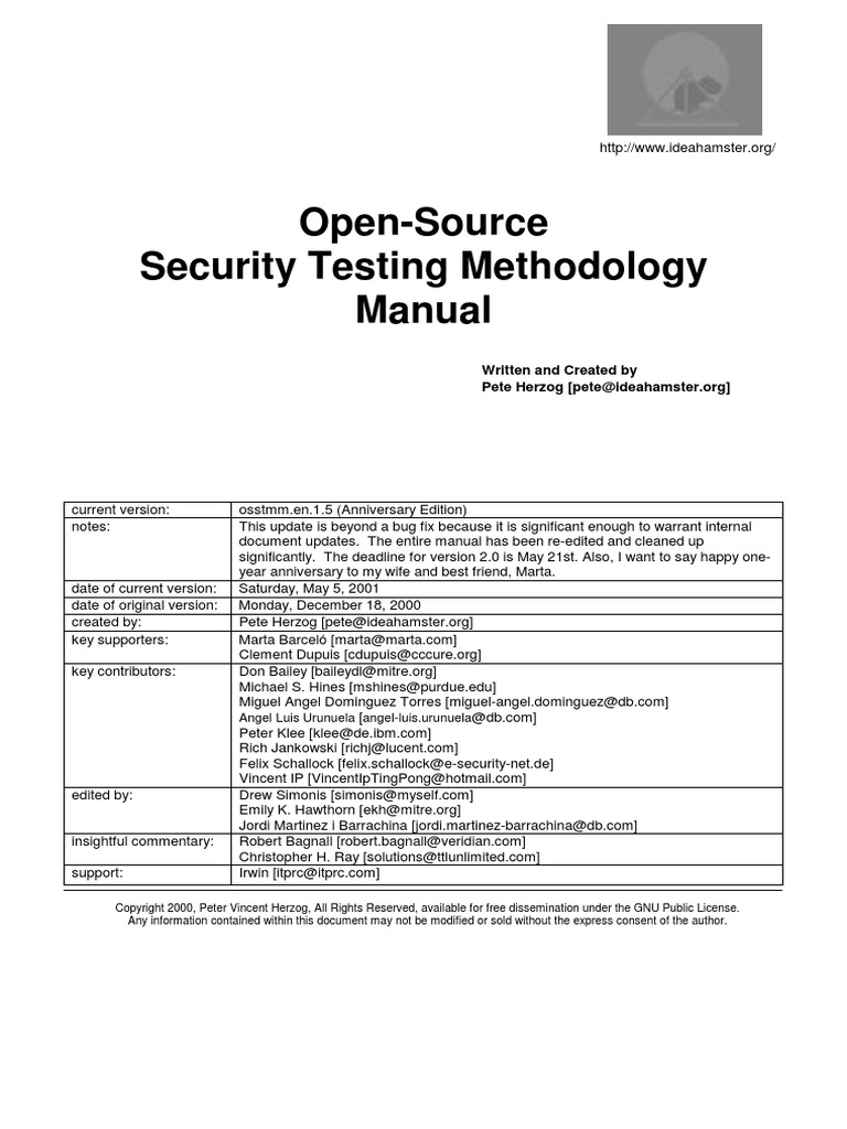 Osstmm PDF | PDF | Port (Computer Networking) | Transmission Control ...