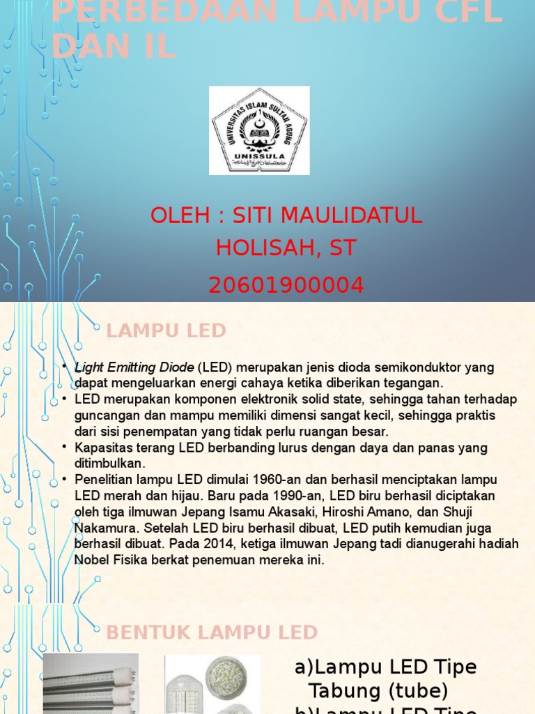 Perbedaan Lampu CFL Dan Il | PDF
