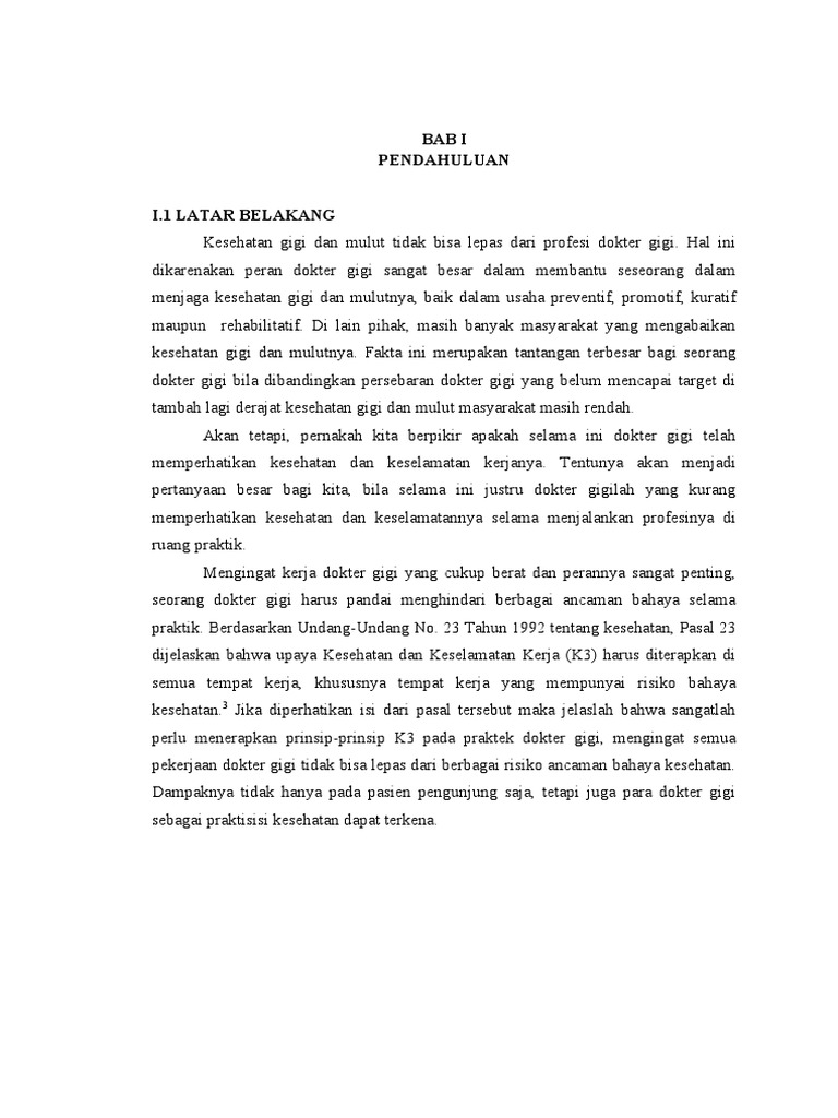 Tugas k3 Gigi | PDF | Pengembangan Diri | Kesehatan Holistik