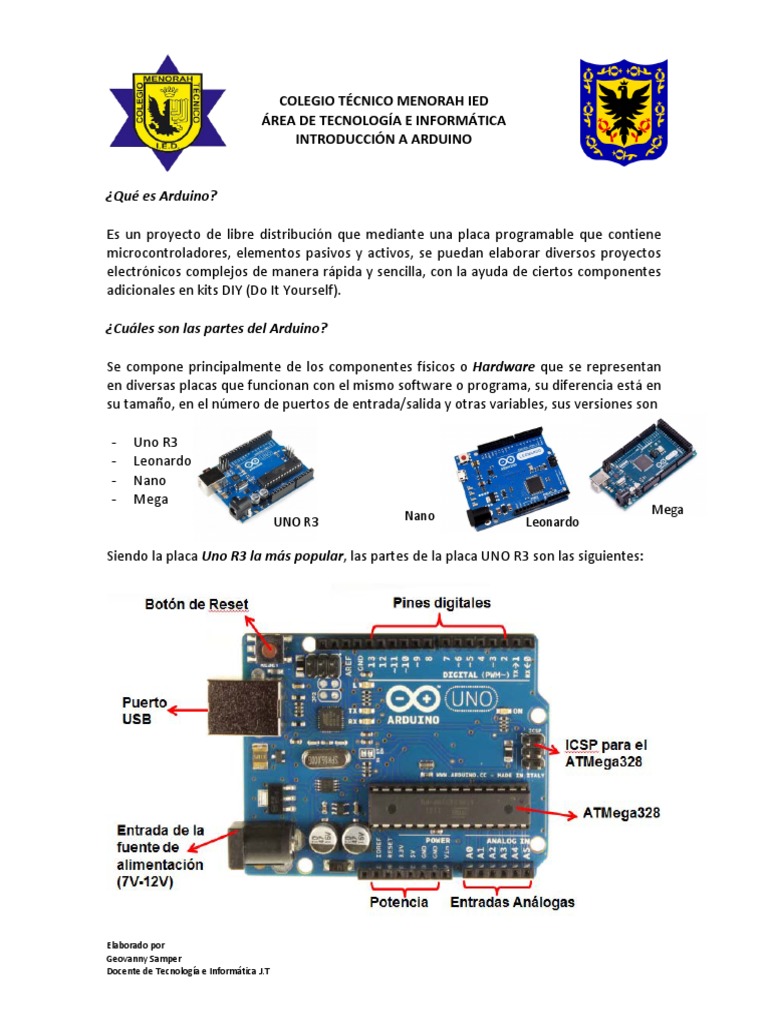 Introducción A Arduino Pdf Arduino Hardware De La Computadora