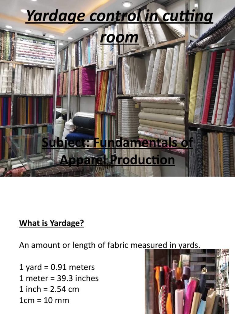 Yardage Control in Cutting Room | PDF