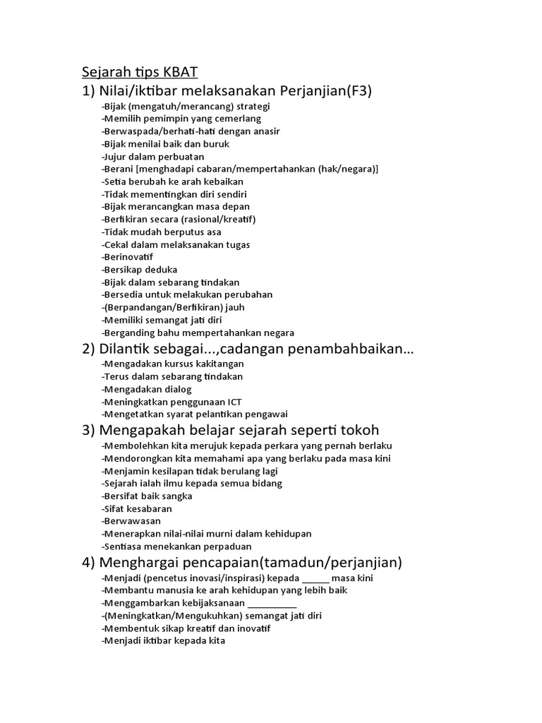 SEJ Tips KBAT | PDF