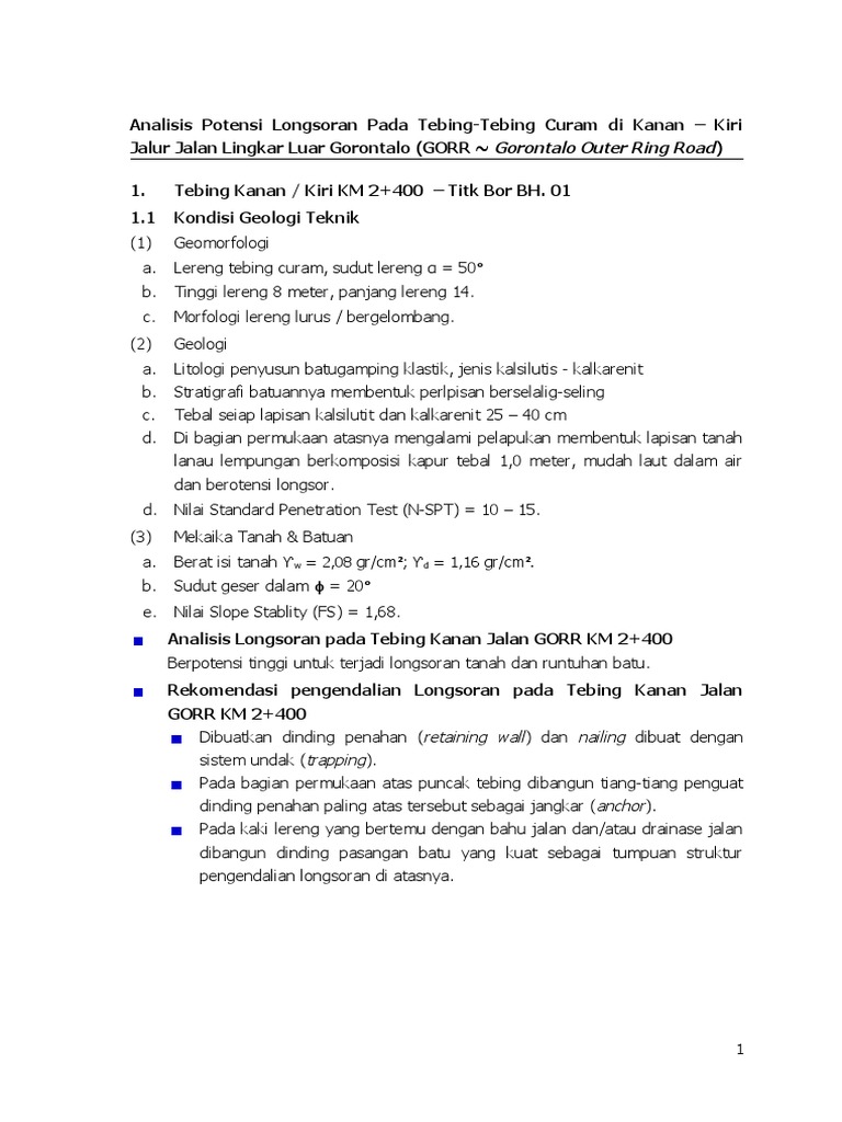 Analisis Potensj Longsoran Tebing Gorr - Bab 3 Model | PDF