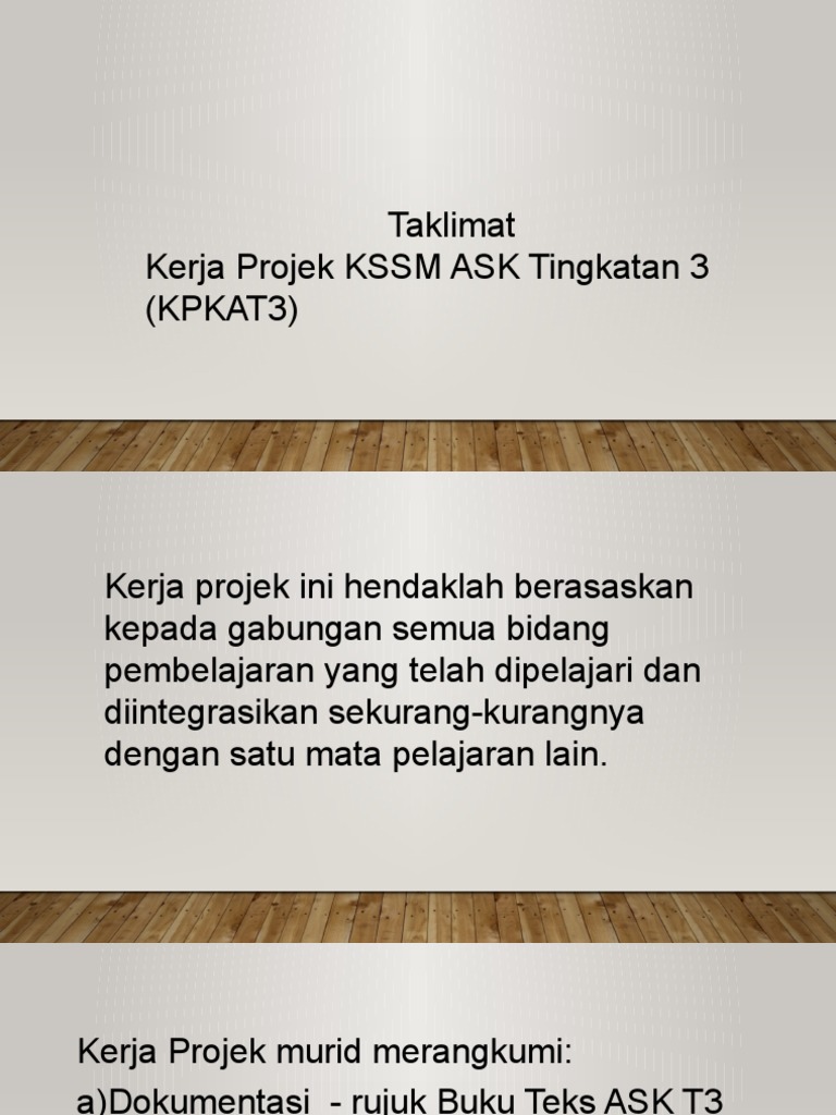 Taklimat Kerja Projek Ask | PDF