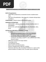 Modèle d'Observation Médicale Type | PDF | Médecine | Médecine clinique