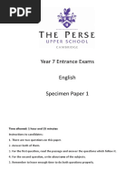 Bond 11 Plus English Test Answers | PDF