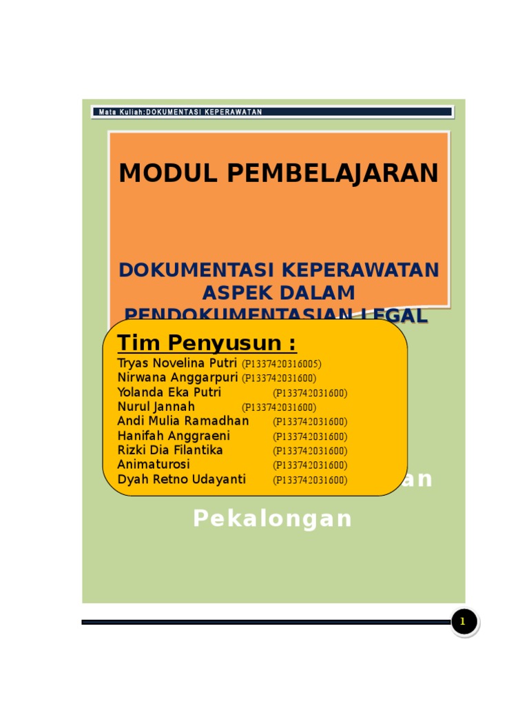 Template Modul Pembelajaran | PDF