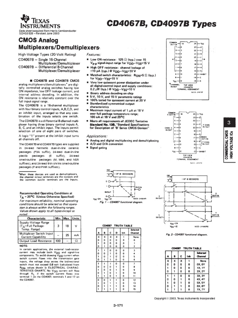 CD 4067B | PDF | Materials | Nature