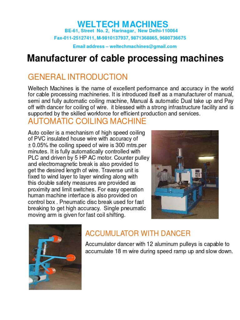 Welltech Machines | Download Free PDF | Wire | Machines