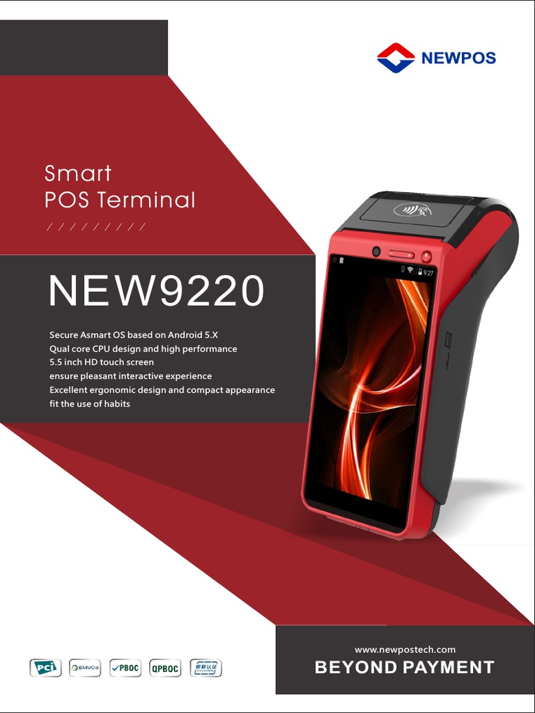 Specifications For NEW9220 | PDF | Point Of Sale | Telecommunications
