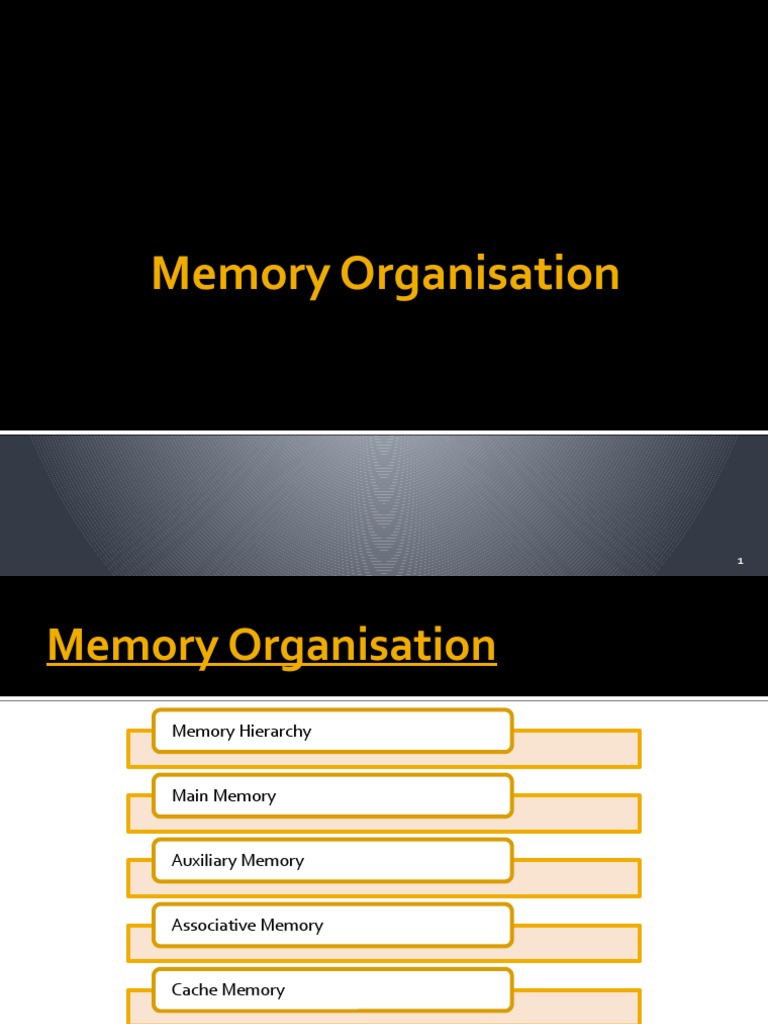 Memory Organisation | PDF | Computer Data Storage | Random Access Memory