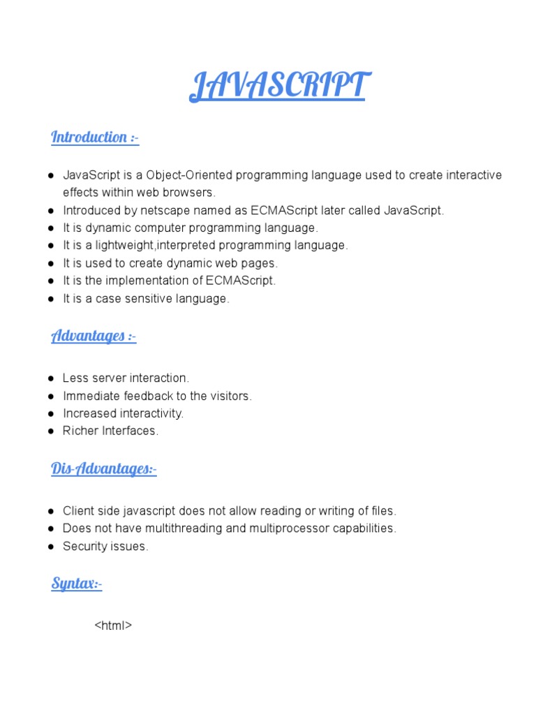 Javascript Tcs Xplore Pdf Java Script Computer Programming