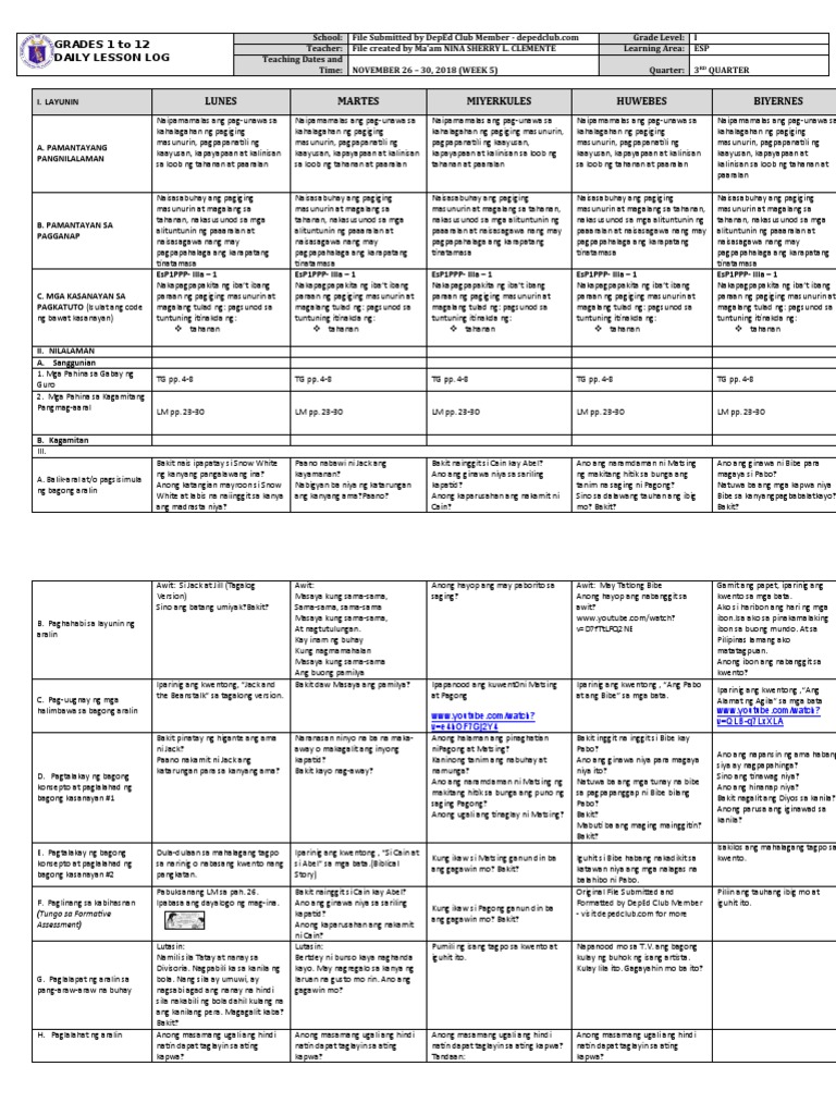Esp Lesson Week 5 | PDF