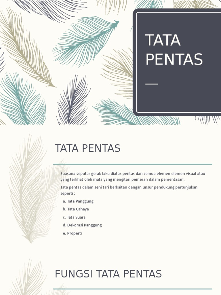 Senbud PPT Tata Pentas | PDF