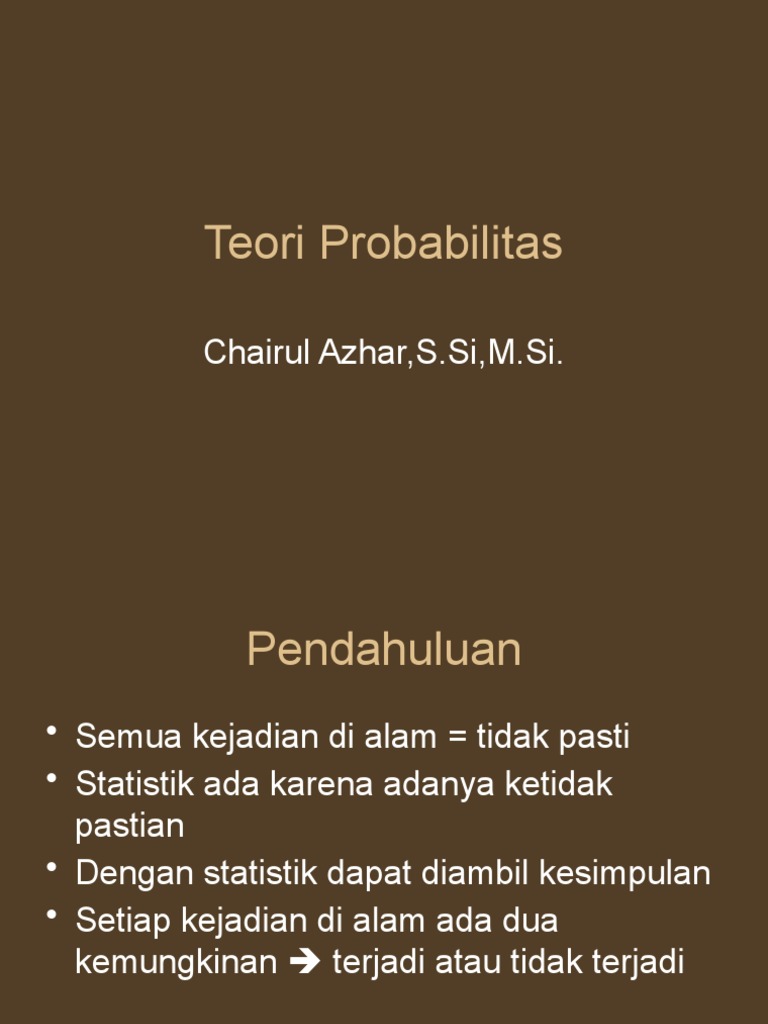 Teori Probabilitas | PDF