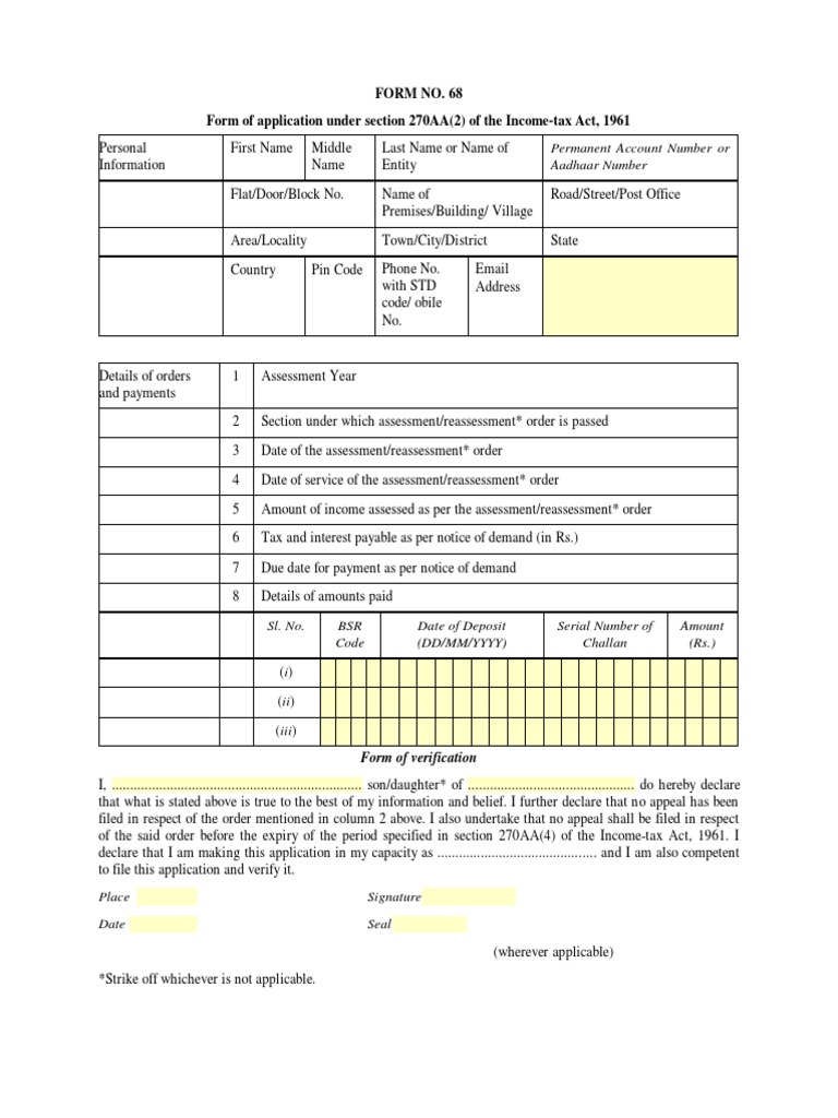 Itr 62 Form 68 | Download Free PDF | Taxation | Economies