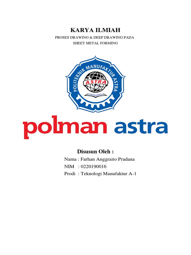 Kecacatan Pada Proses Deep Drawing | PDF